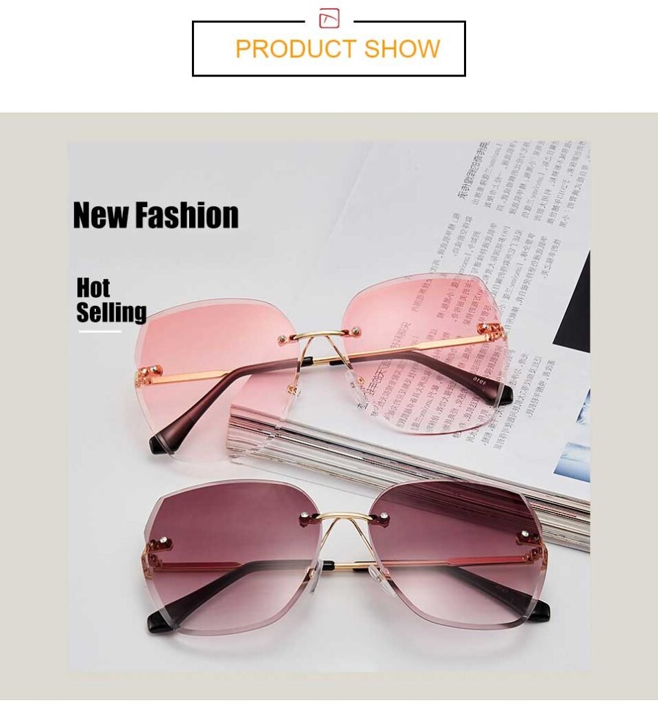 Designer Shades For Women Big Black Pink Oversize Sunglasses
